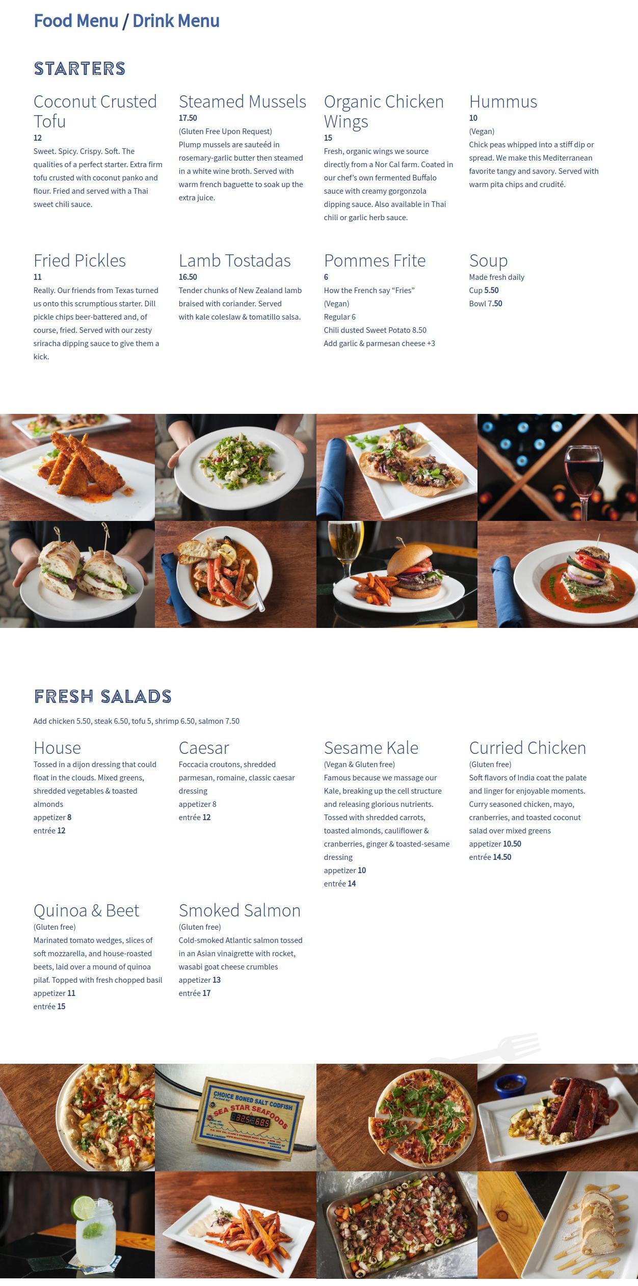 Blue Angel Cafe & Catering Co. menus in South Lake Tahoe, California ...
