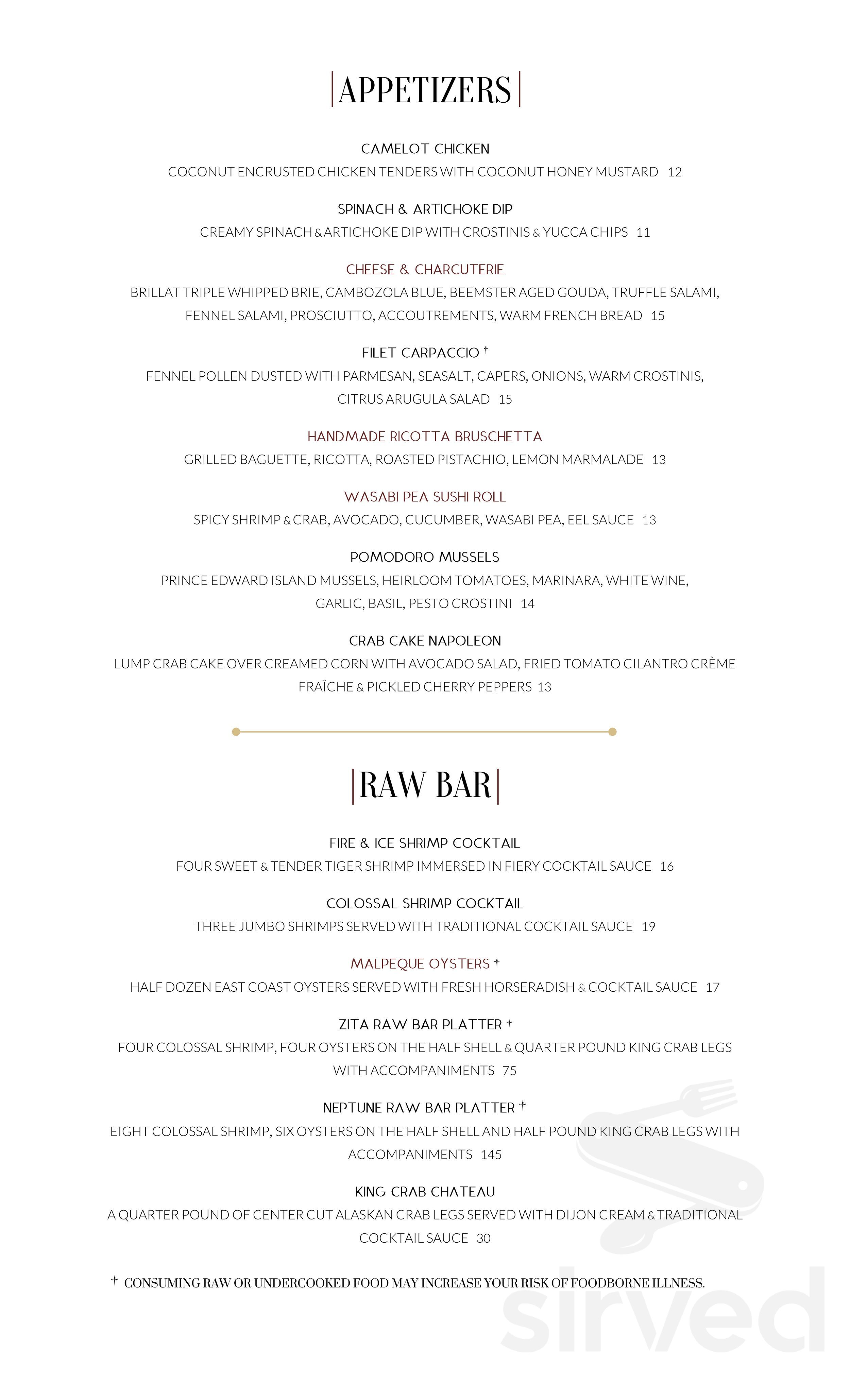 Jag's Steak & Seafood menu in West Chester Township, Ohio, USA