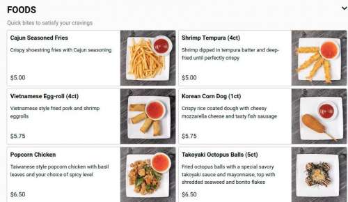 KOI CHA menu in Houston, Texas, USA