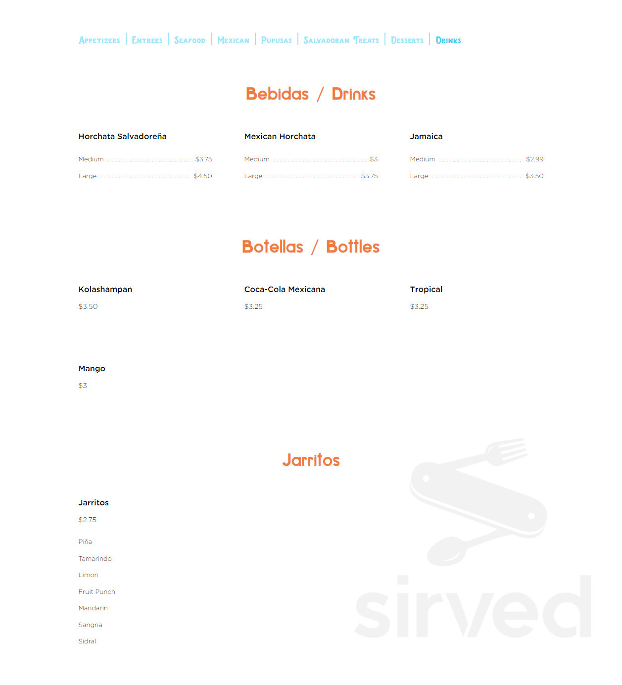 Abi's Restaurant menu in Minneapolis, Minnesota, USA