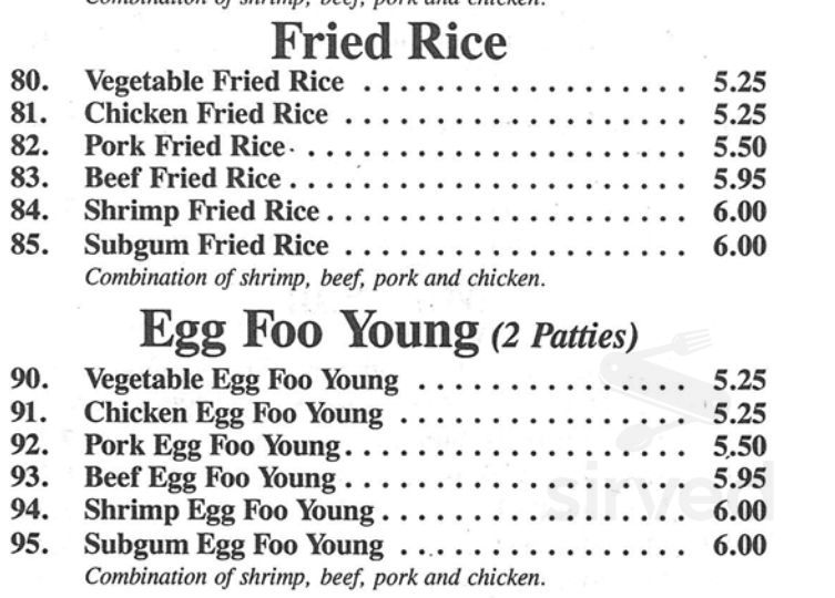 Four Corners' Diner menu in Romeo, Michigan, USA