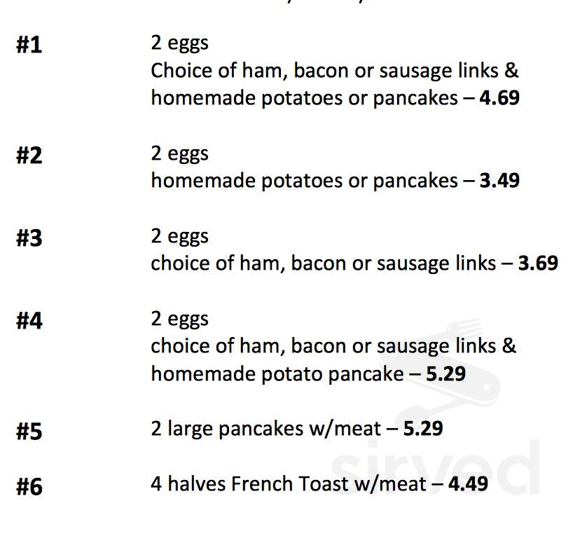 Menu - Romeo MI's Four Corners' Diner | Sirved