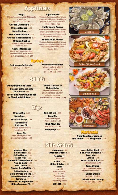 San Luis Mexican Restaurant menu in High Point, North Carolina, USA