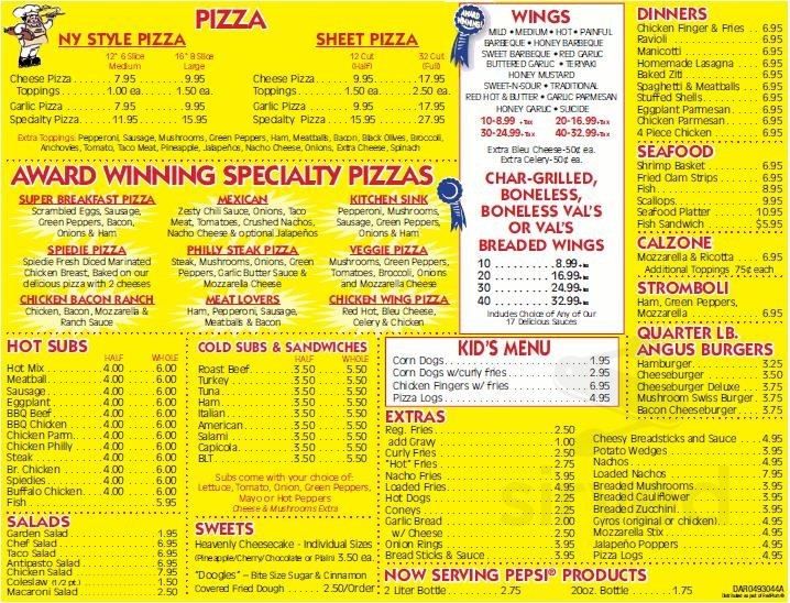 Menu for Uncle Chubby's Inc. in Clay, NY | Sirved