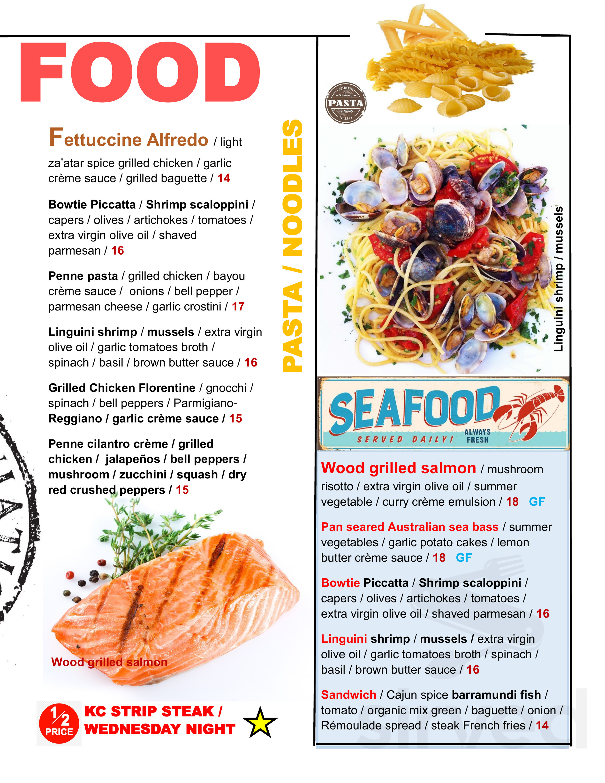 Menu - Wichita KS's Hangar One Steak House | Sirved