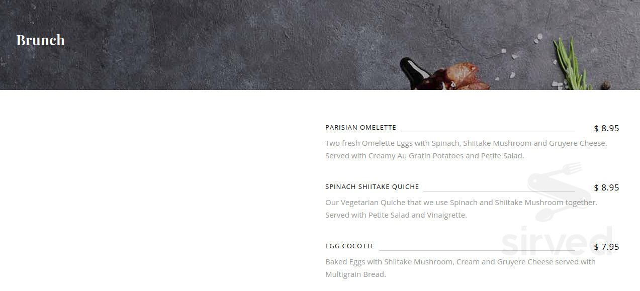 Varee Asian Cafe & Bakery menu in Wilson, North Carolina, USA