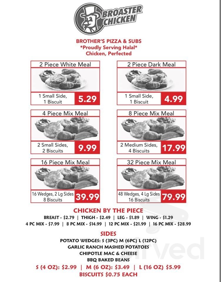 Brother's Pizza menu in Woodbridge, Virginia, USA