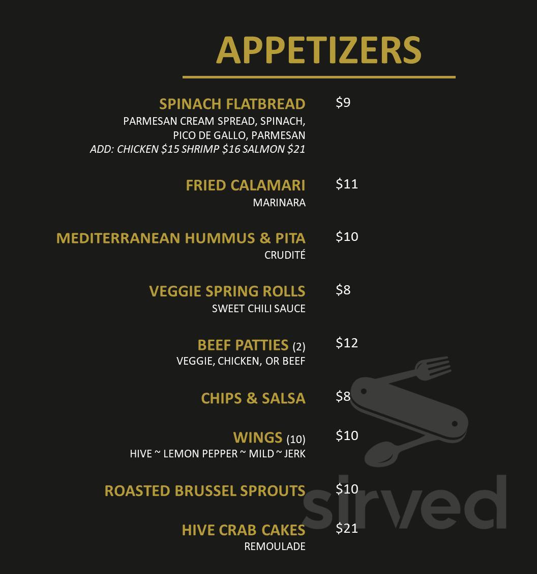 The Hive Buckhead menu in Atlanta, Georgia, USA