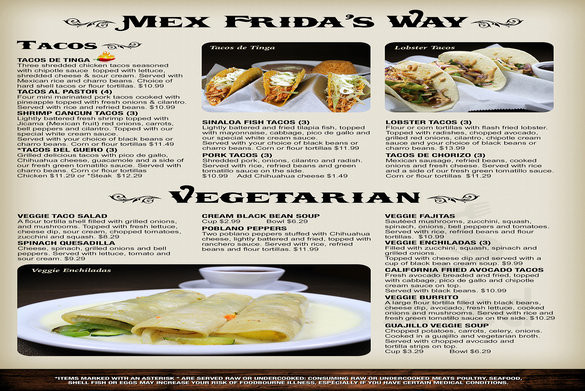 Frida's Mexican Restaurant menus in Lawrenceville, Georgia, United States