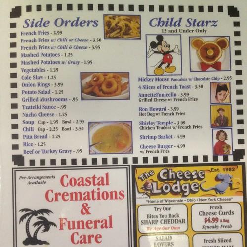 Starz Cafe II menu in New Port Richey, Florida, USA