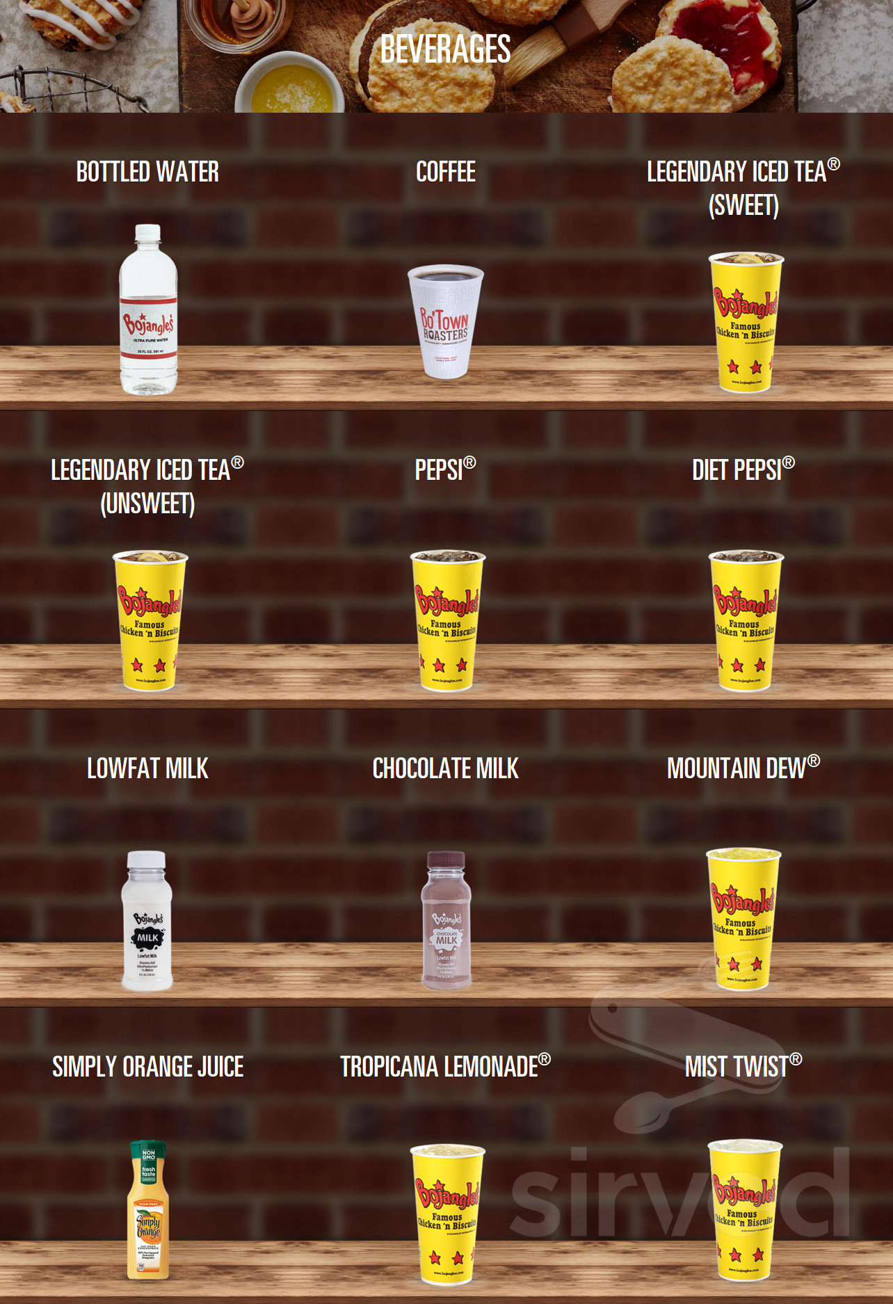 Menu - Hopewell VA's Bojangles | Sirved