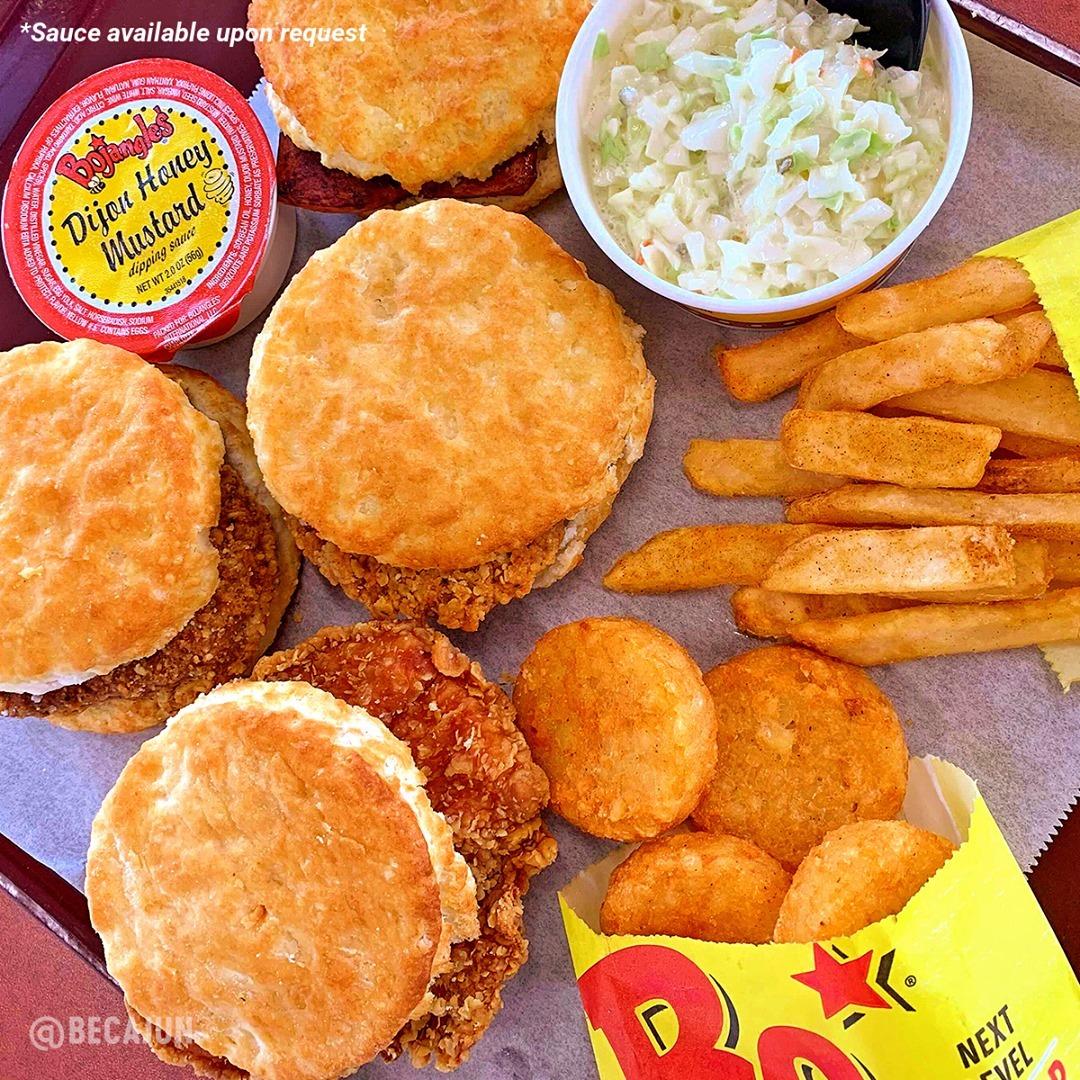 Bojangles menu in Richmond, Virginia, USA