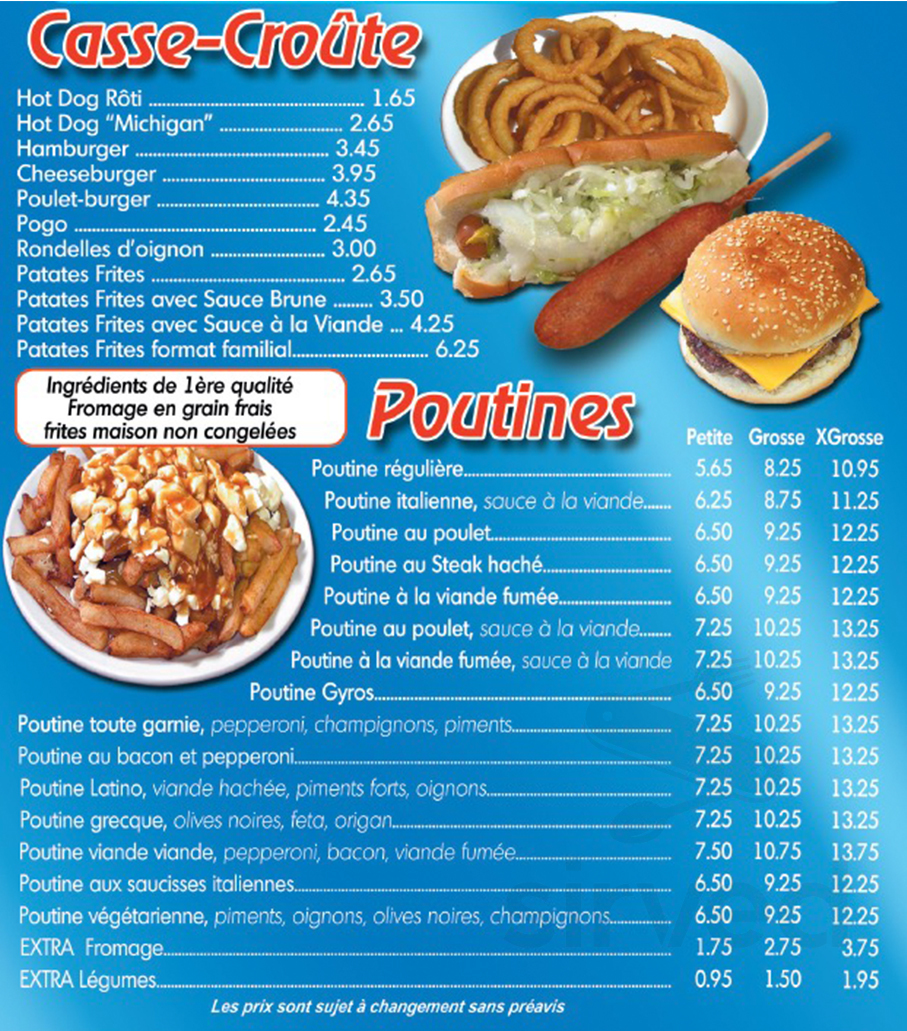 Restaurant Deli Plus menus in Montréal, Quebec, Canada