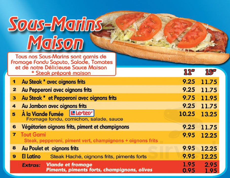 Restaurant Deli Plus menus in Montréal, Quebec, Canada