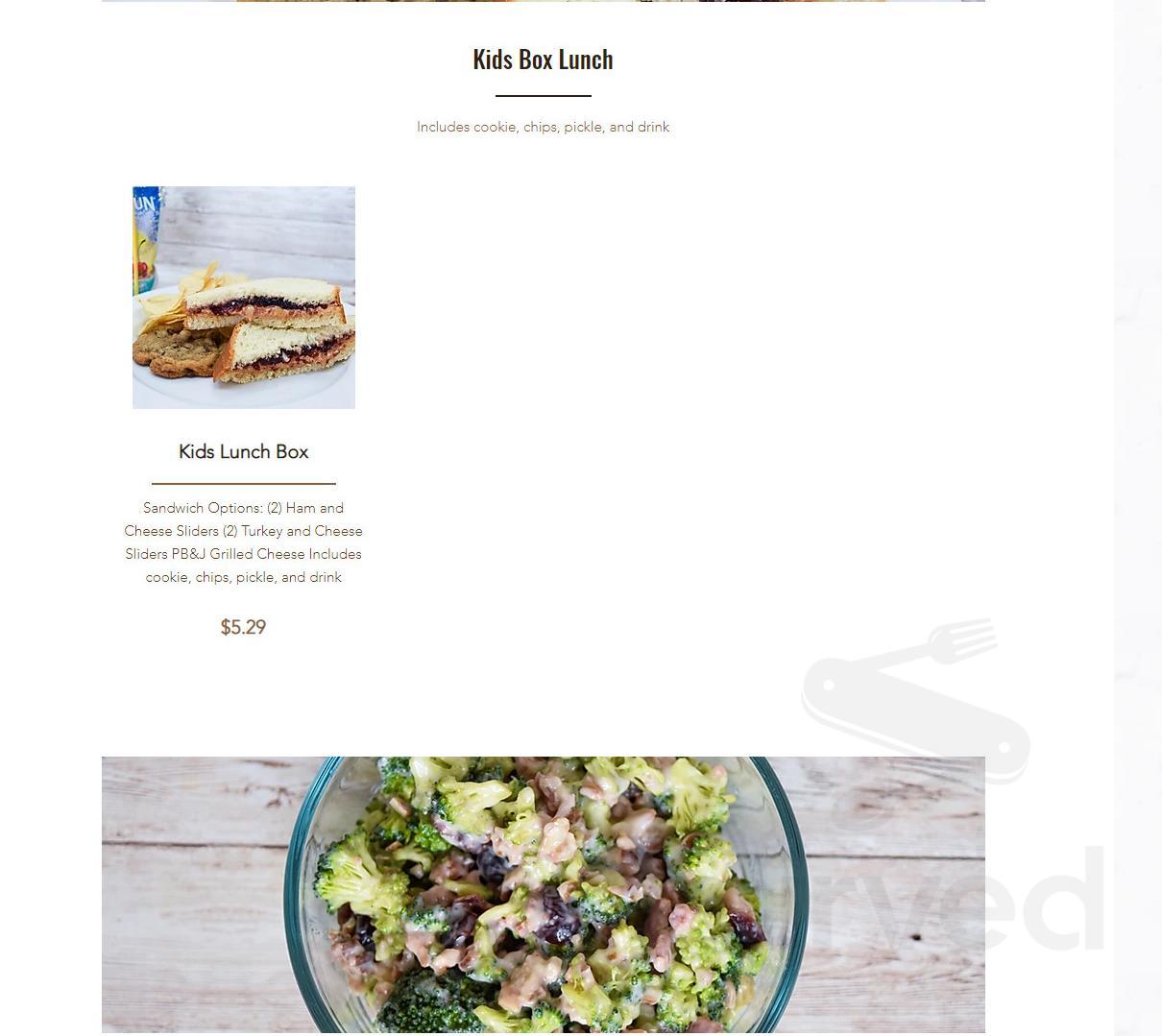 Laila's Place Cafe & Bakery menu in Newberry, South Carolina, USA