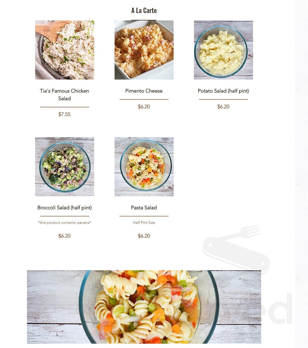 Laila's Place Cafe & Bakery menu in Newberry, South Carolina, USA