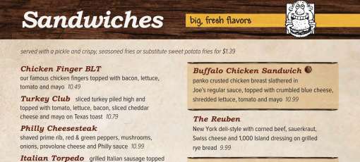 Menu for Rusty Bucket Restaurant and Tavern in New Albany, OH | Sirved