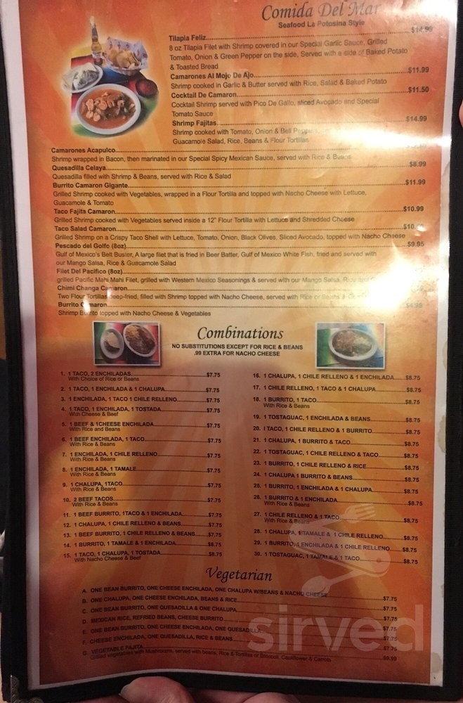 La Potosina Restaurant menus in Laredo, Texas, United States