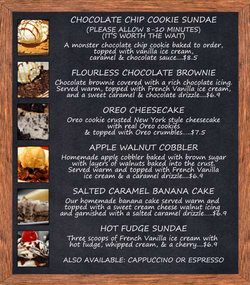 JB Dawson's Restaurant and Bar menu in Lancaster, Pennsylvania, USA