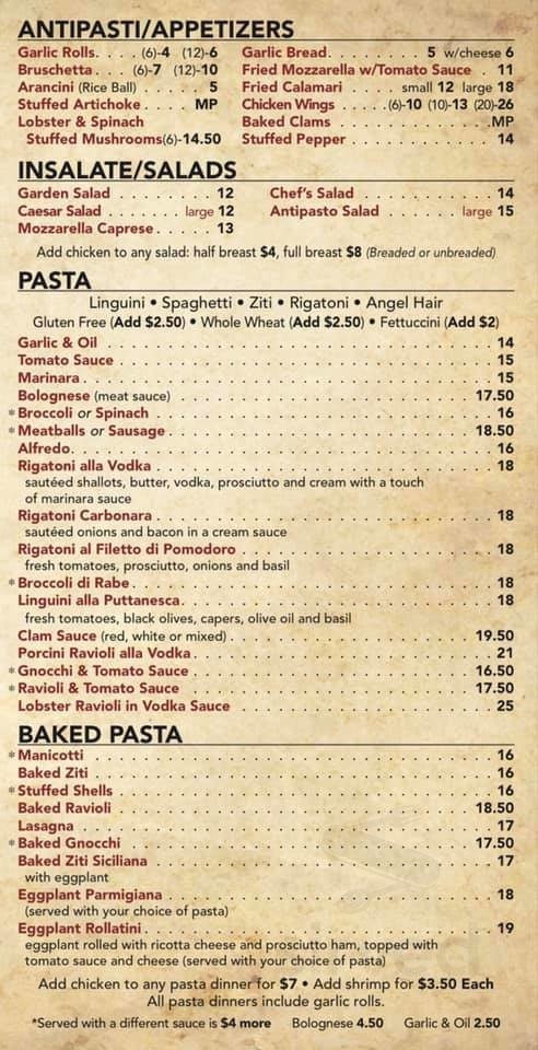 Pizza Time menu in Boca Raton, Florida, USA