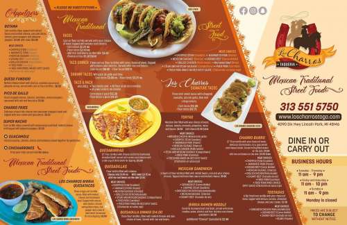 Taqueria Los Charros menu in Lincoln Park, Michigan, USA