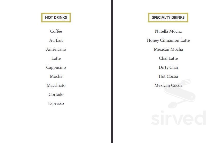 Menu - Chicago IL's Dollop Coffee Co. | Sirved