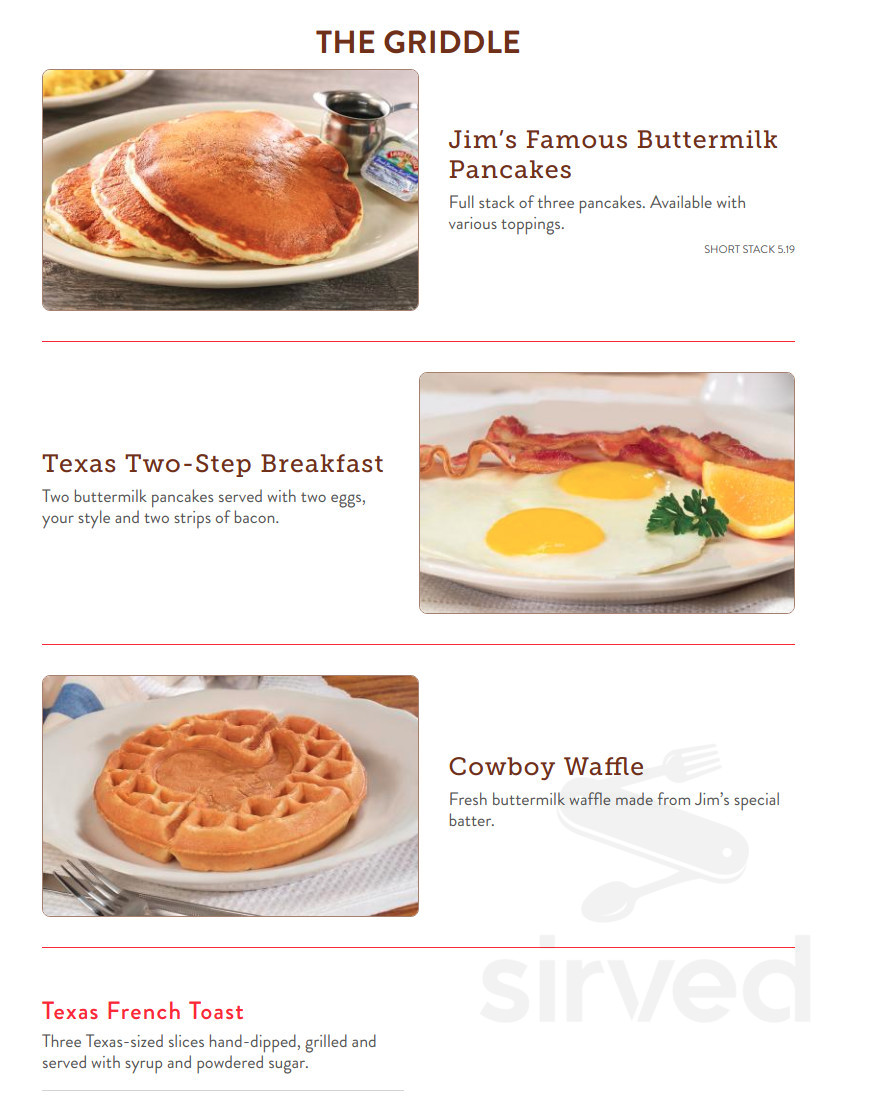 Jim's Restaurant menus in San Antonio, Texas, United States