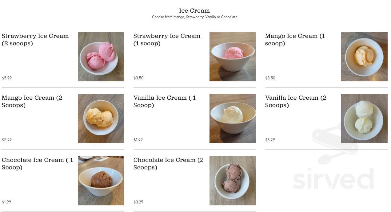 Gingergrass Thai and Vietnamese Restaurant menu in St. John's ...