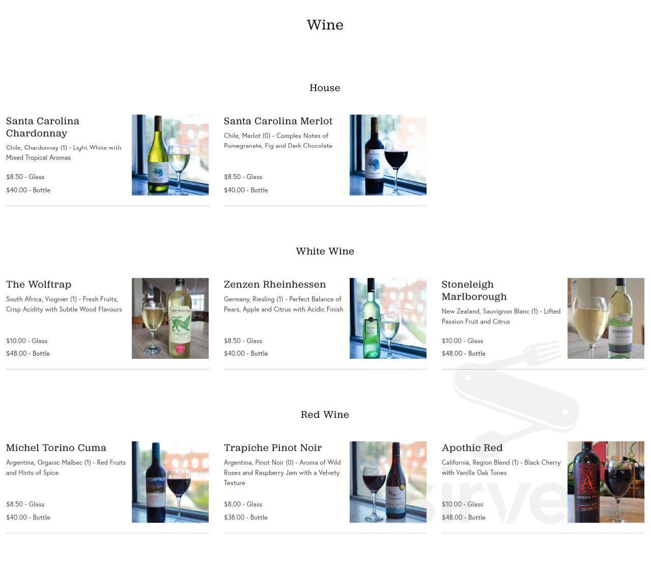 Gingergrass Thai and Vietnamese Restaurant menu in St. John's ...