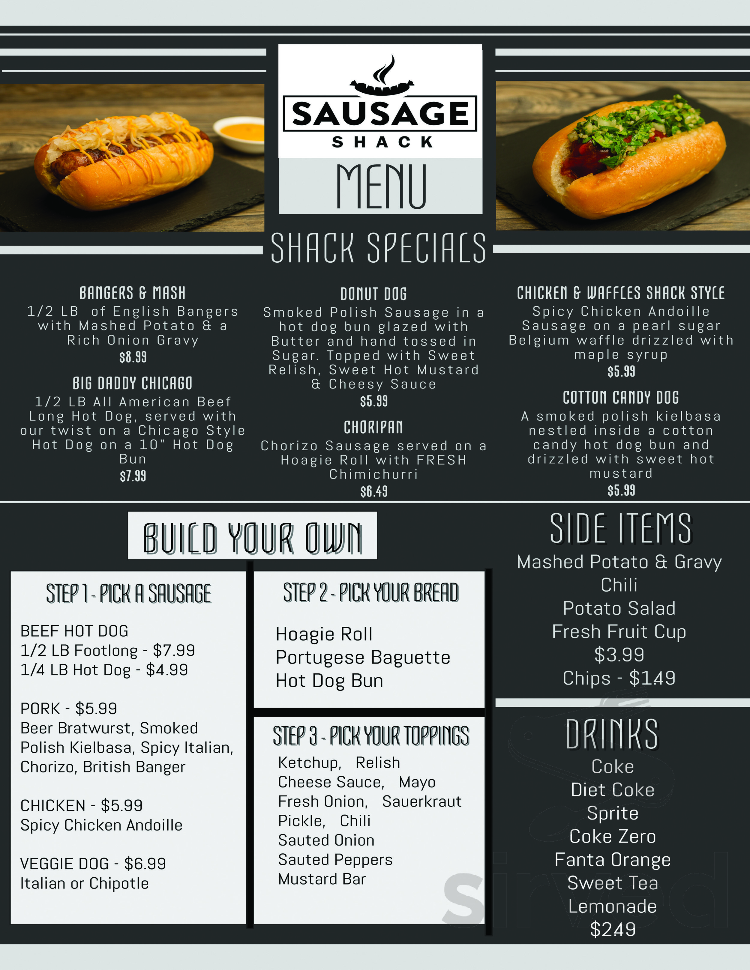 Sausage Shack menus in Orlando, Florida, United States