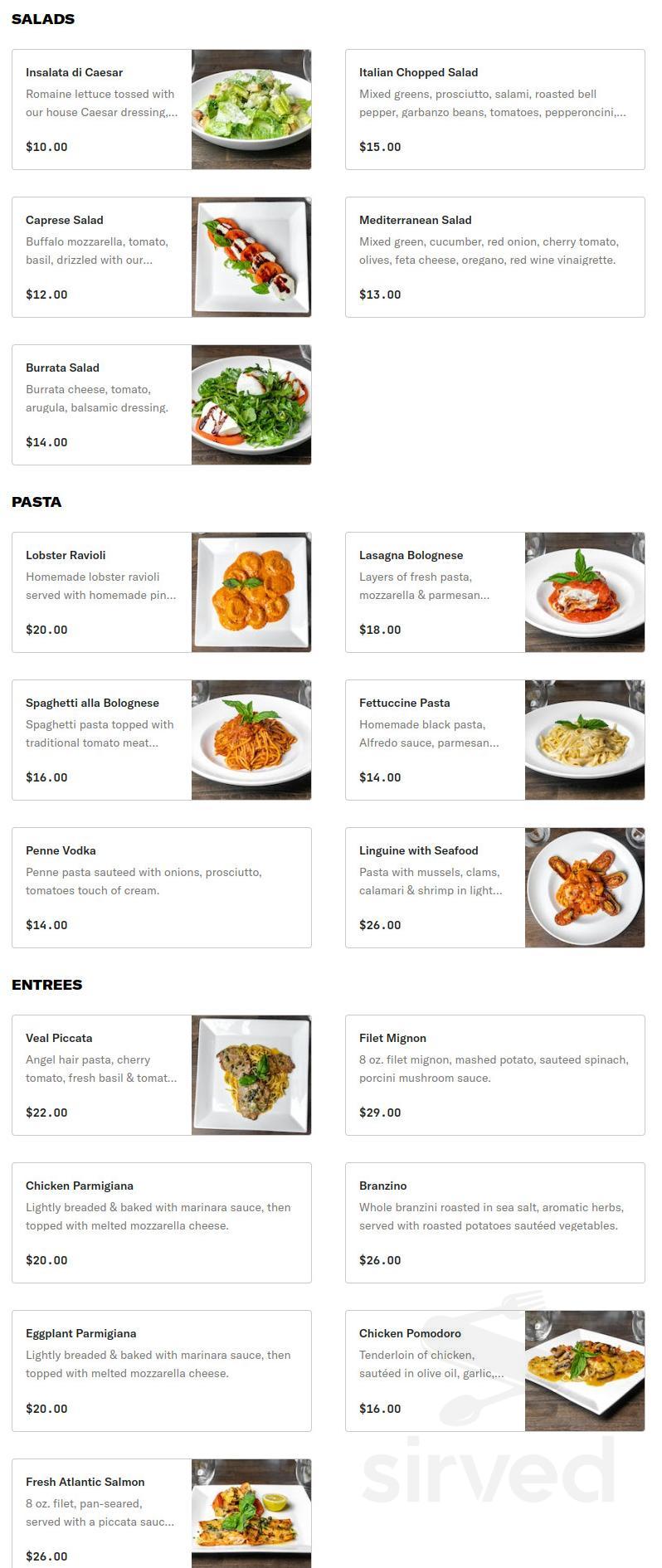 Yeshi Kitfo menu in Falls Church, Virginia, USA