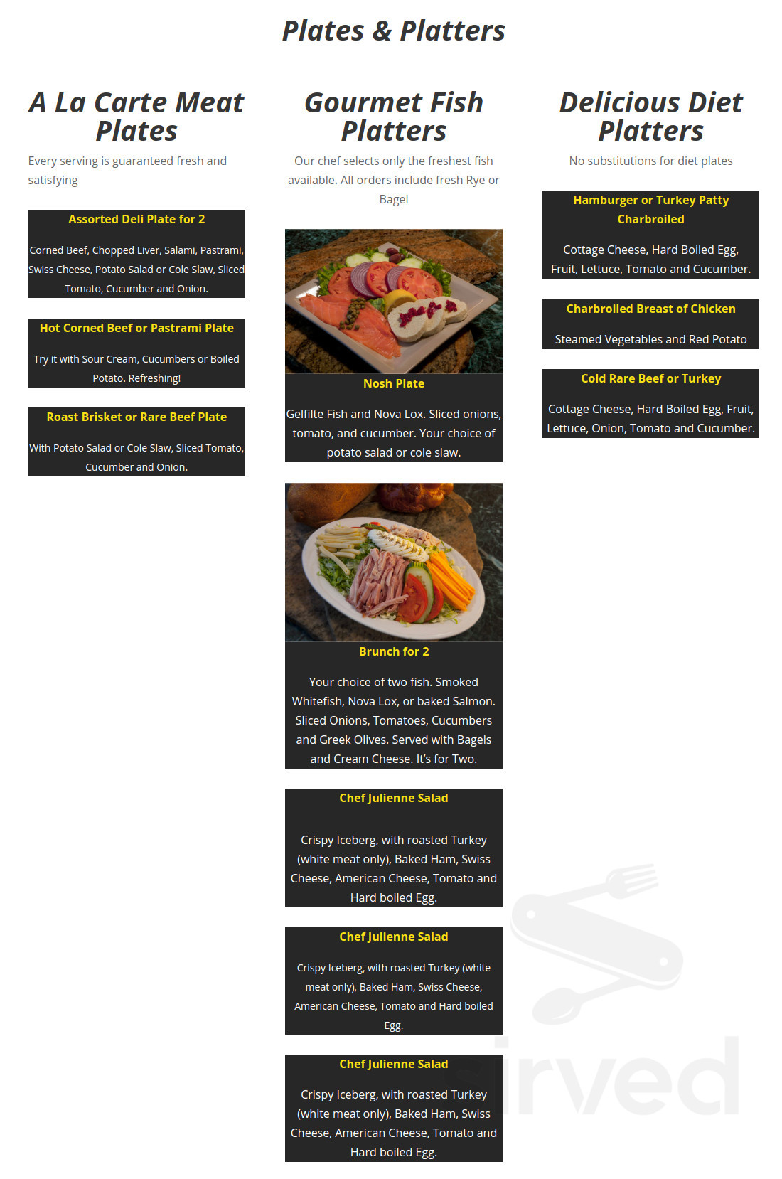 Sherman's Deli & Bakery menu in Palm Desert, California, USA