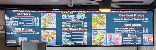 559 Taqueria (559 Street Tacos) menu in Clovis, California, USA