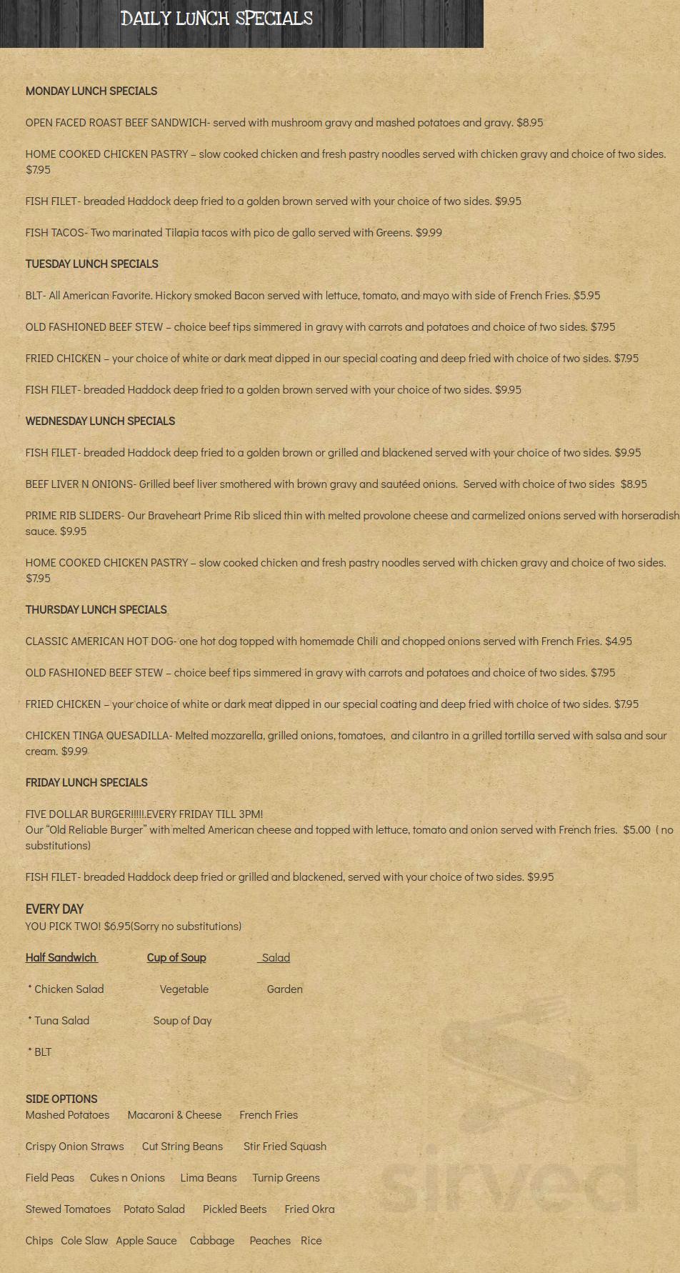 High Park Bar Grill Menu In Raleigh North Carolina Usa