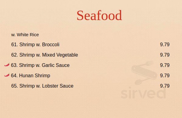 Menu - Holyoke MA's Hibiscus | Sirved