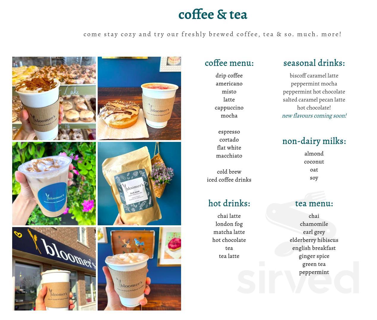 bloomer's Mississauga menu in Mississauga, Ontario, Canada