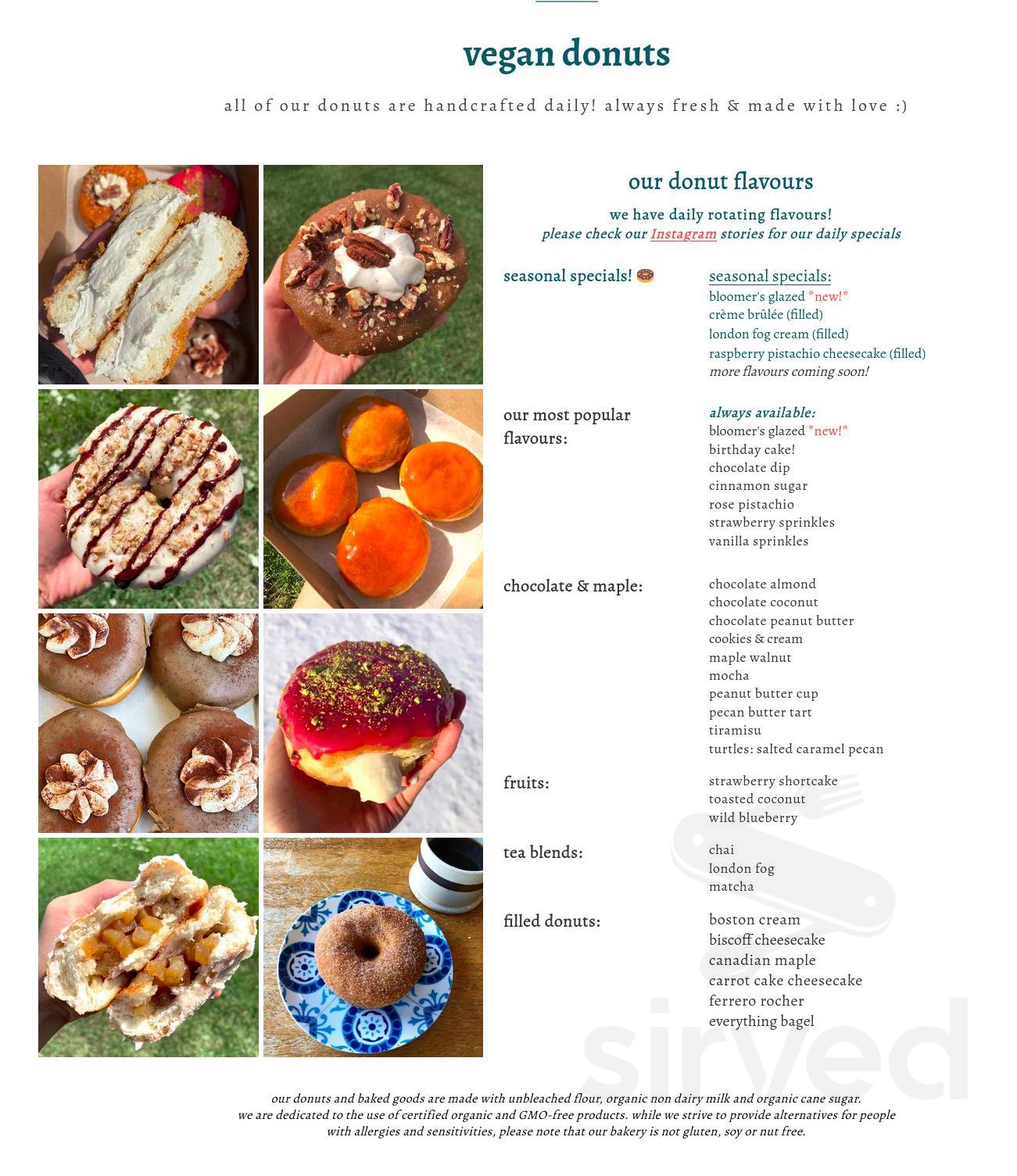 bloomer's Mississauga menu in Mississauga, Ontario, Canada