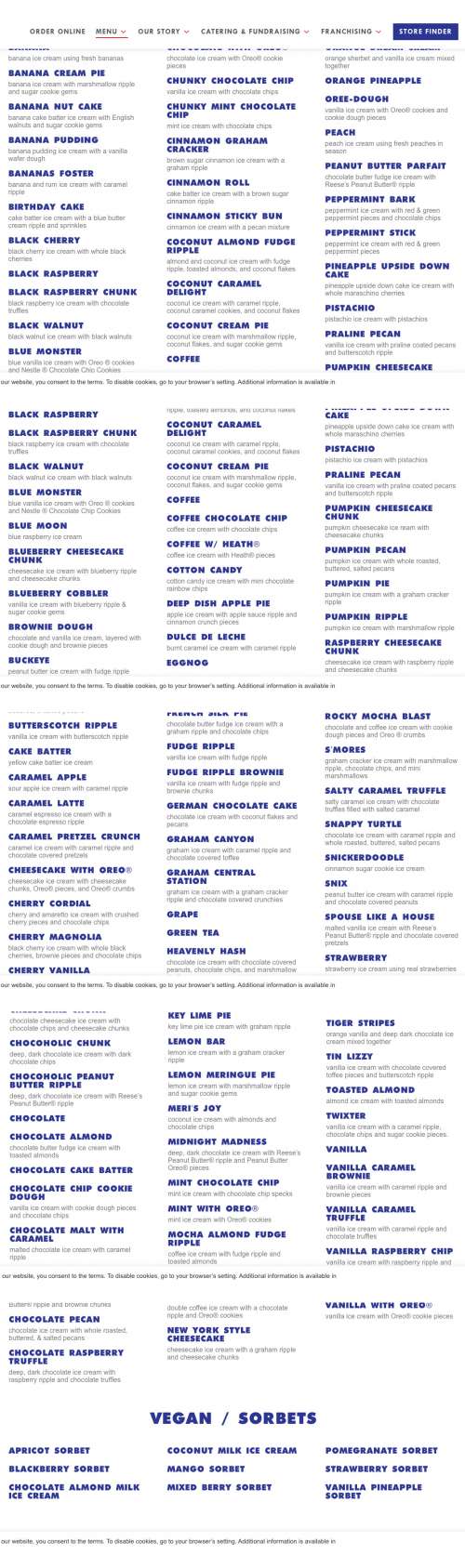 Raley's menu in Red Bluff, California, USA