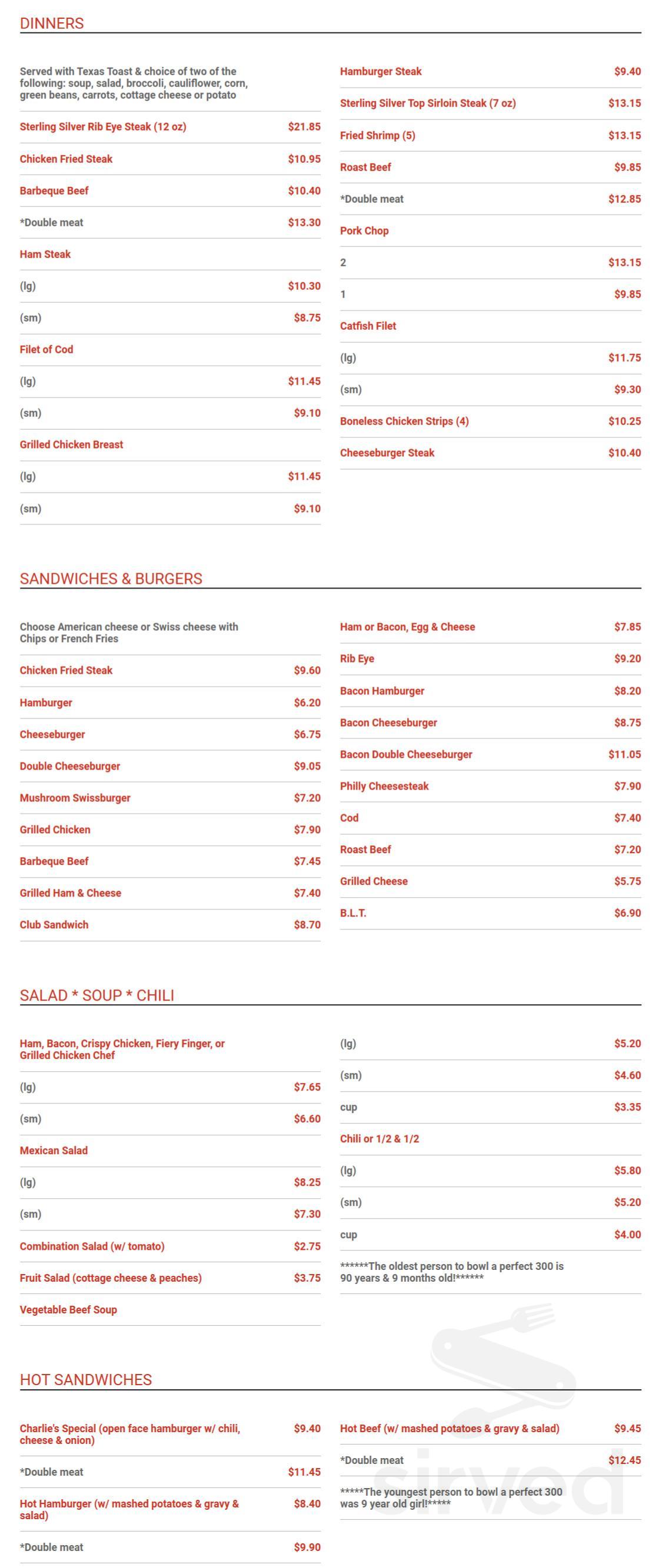 Cookie's Bowl & Café menus in Alva, Oklahoma, United States