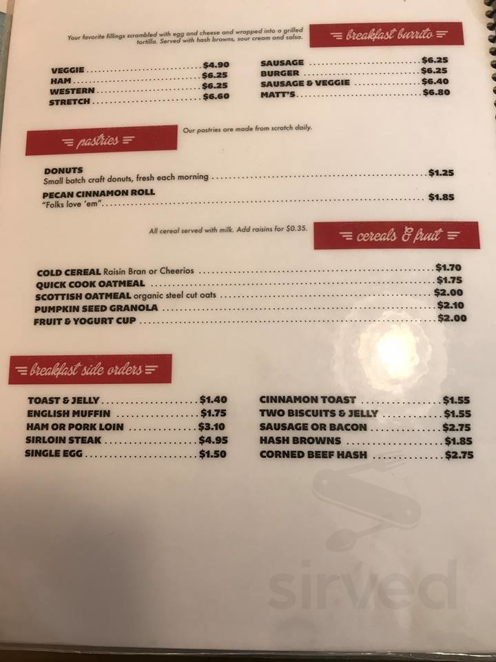 Menu - Columbia MO's Broadway Diner | Sirved