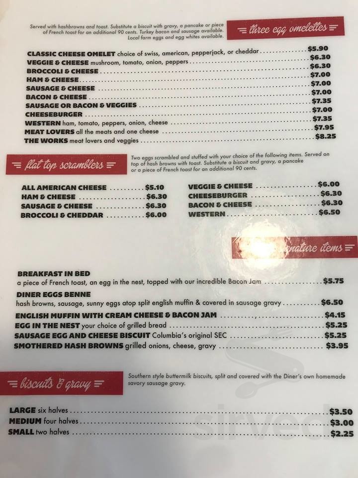 Broadway Diner menus in Columbia, Missouri, United States