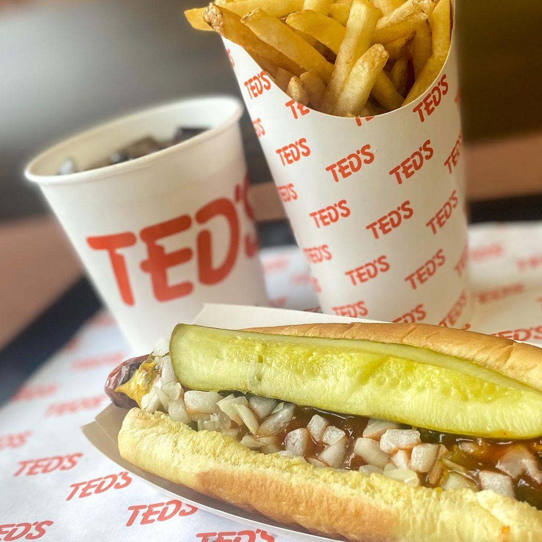 Ted's Hot Dogs menu in North Tonawanda, New York, USA