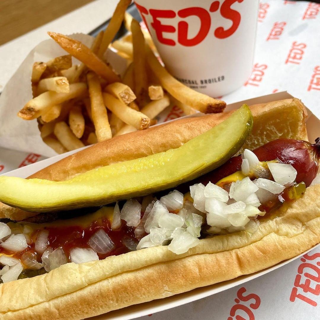 Ted's Hot Dogs menu in North Tonawanda, New York, USA