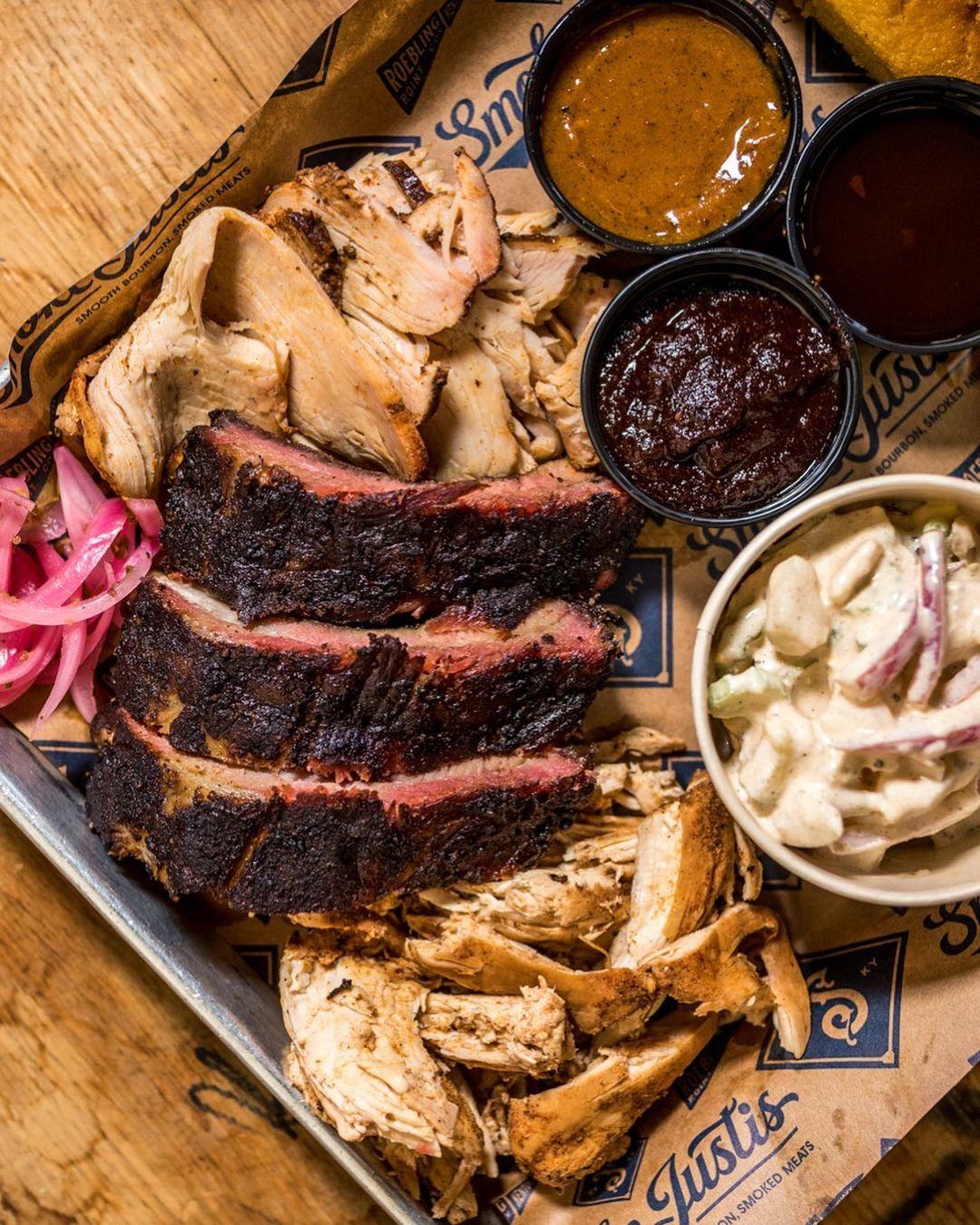 Smoke Justis menu in Covington, Kentucky, USA