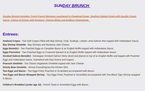 The Gateway Restaurant & Lodge menu in Three Rivers, California, USA