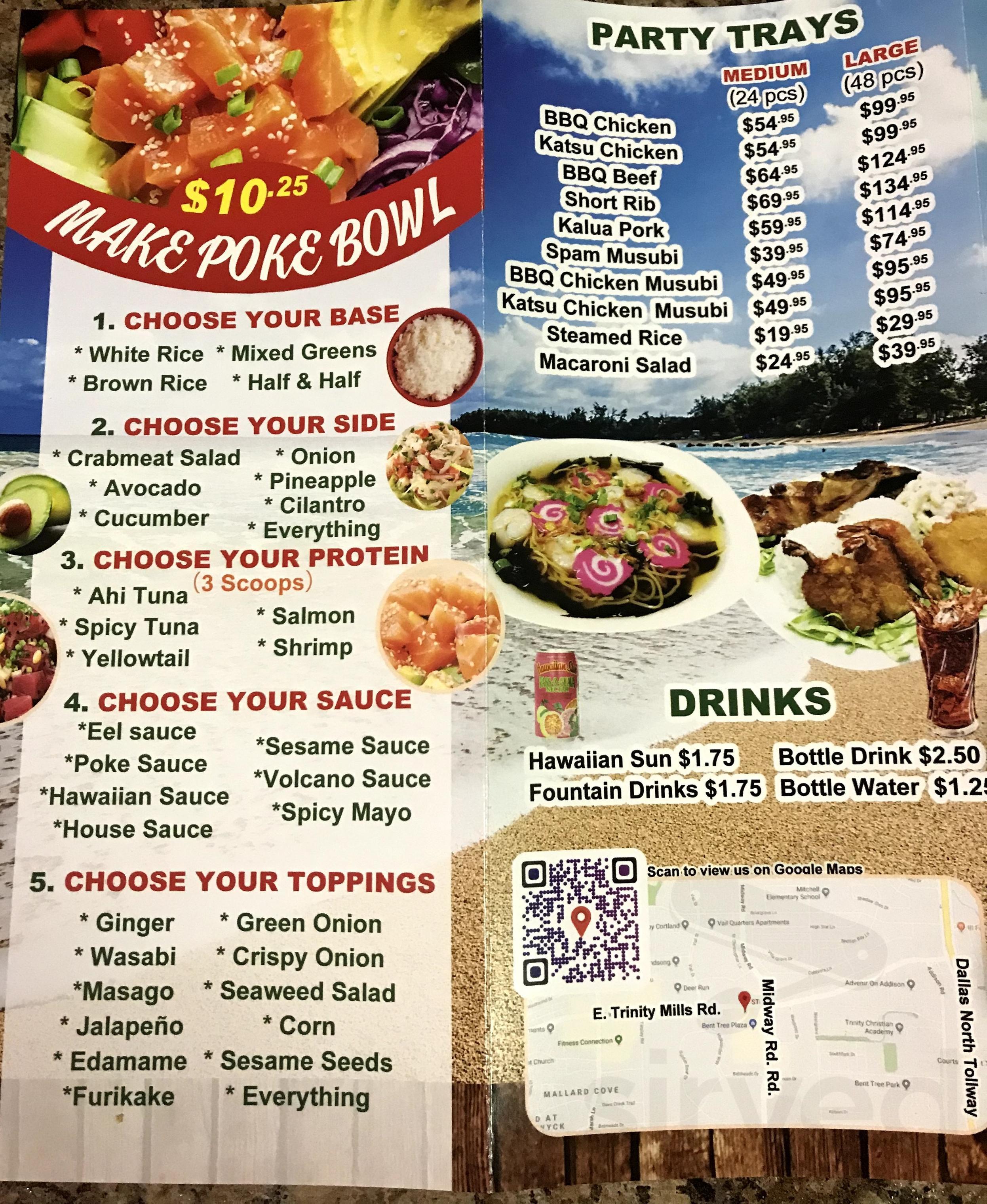 Halo Hawaiian BBQ & Poke Bar menu in Carrollton, Texas, USA