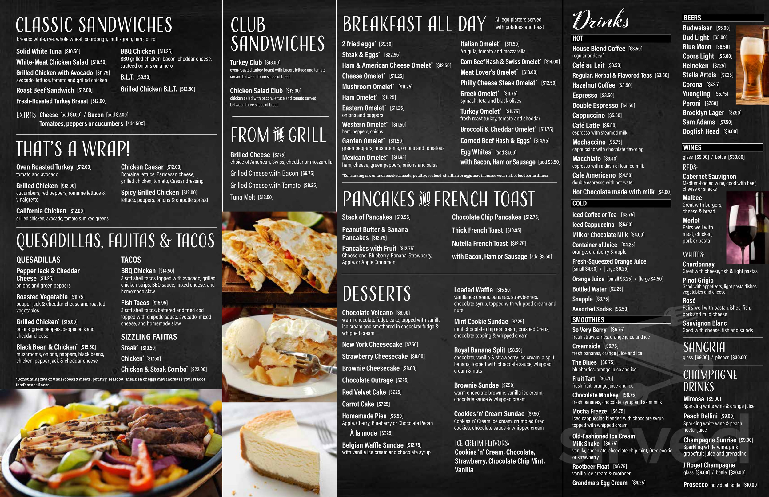 Andrews NYC Diner menu in New York, New York, USA