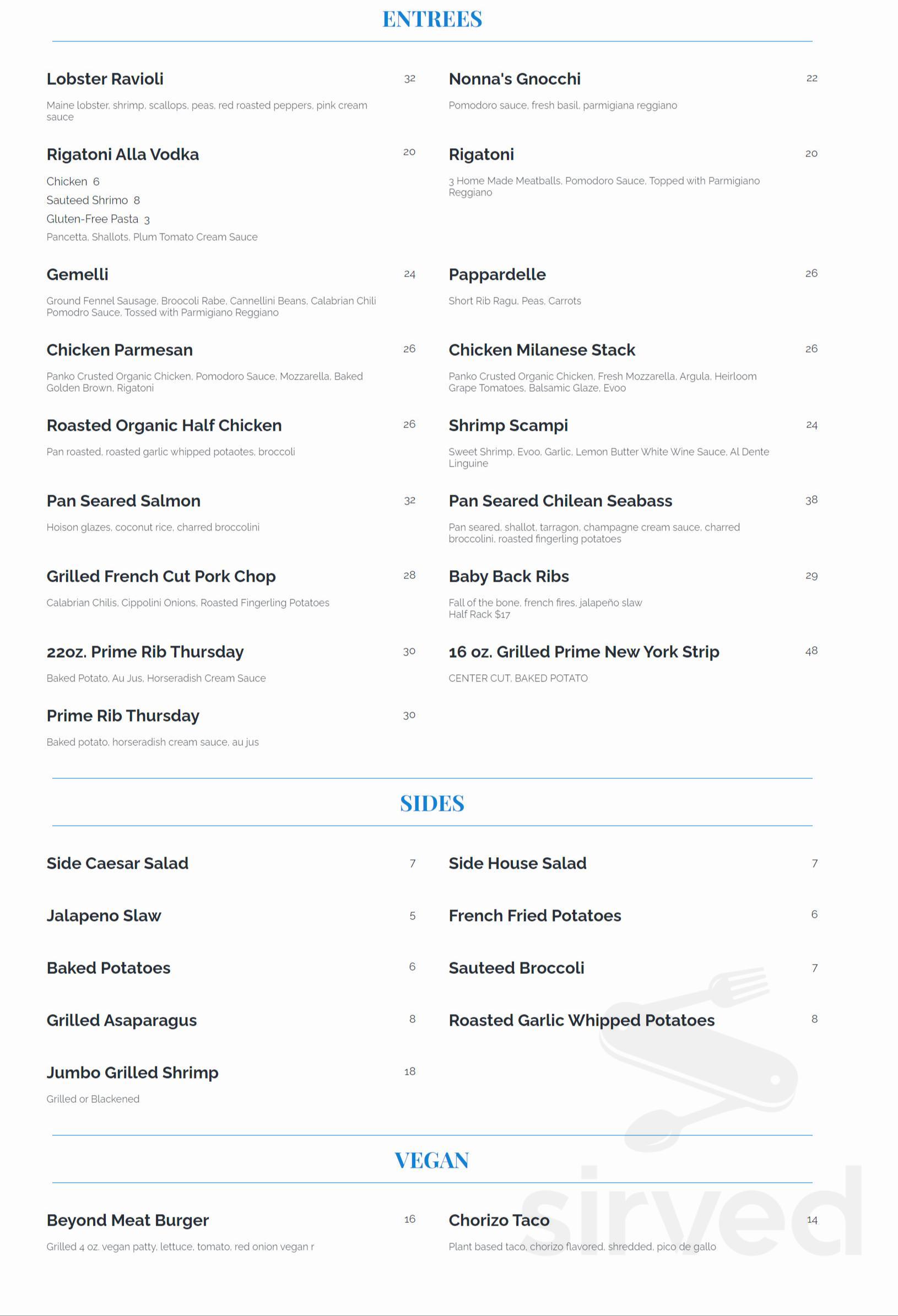 Boca Grille and Raw Bar menu in Fairfield, Connecticut, USA