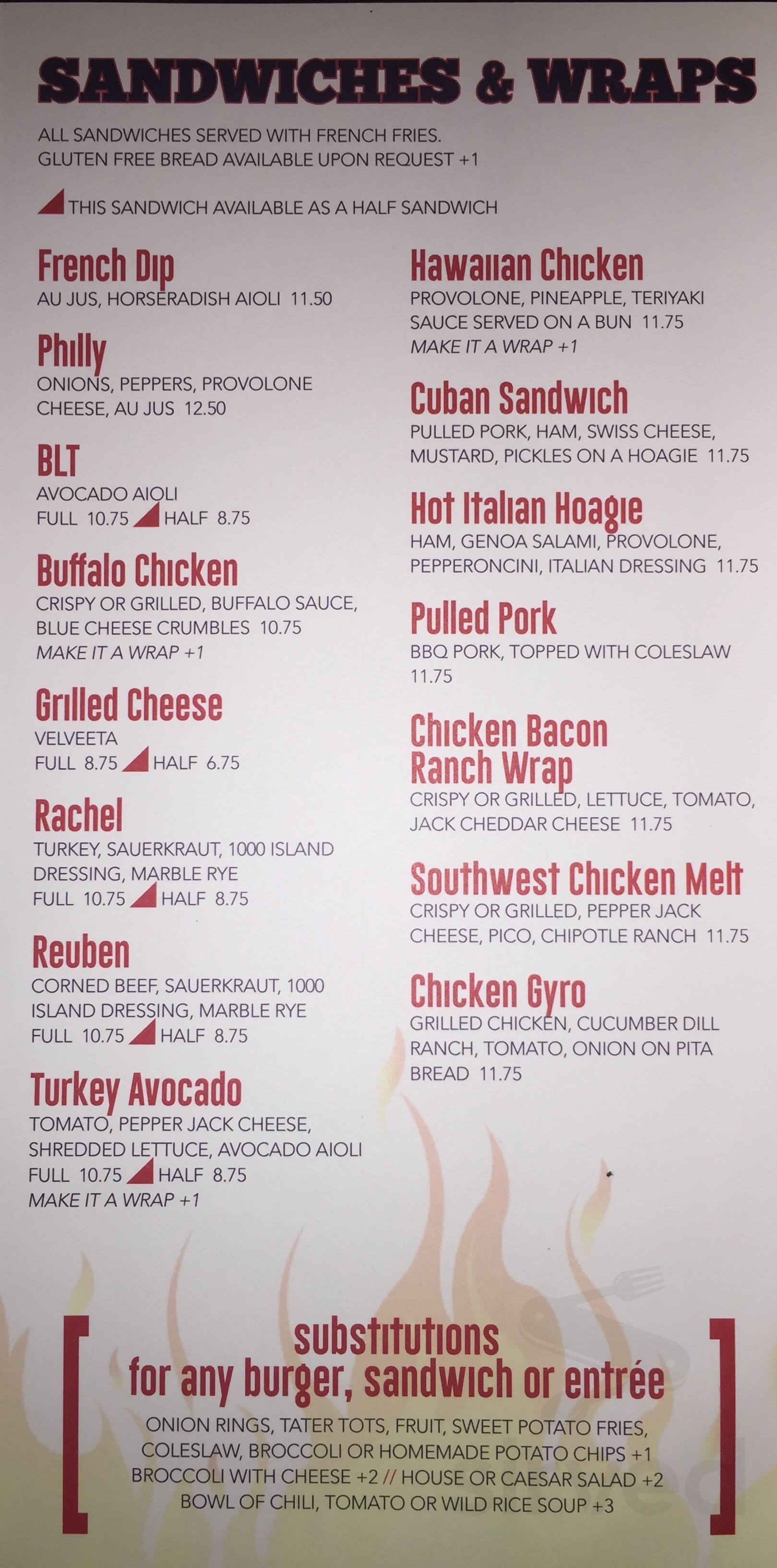 Firehouse Grille menu in Elko New Market, Minnesota, USA