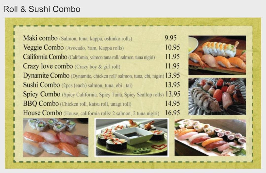 Sushi Nara-whatcom menu in Abbotsford, British Columbia, Canada